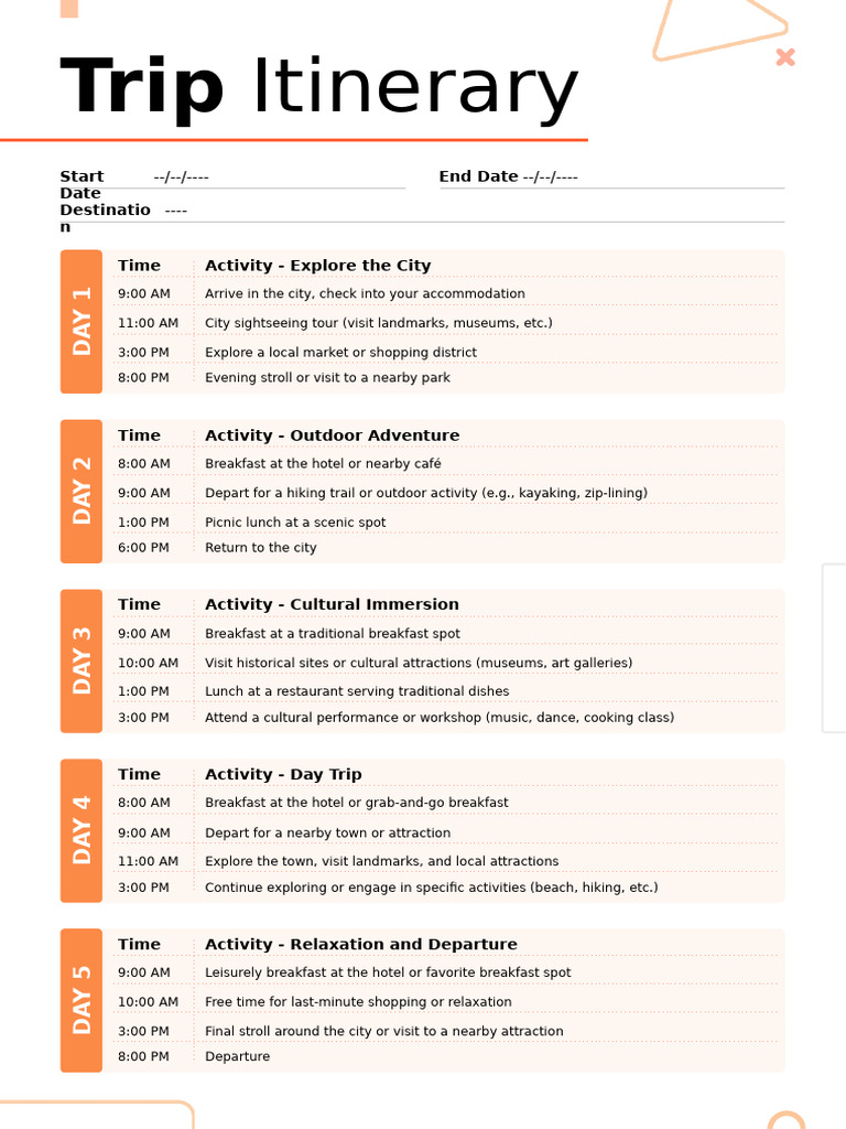 Bright Trip Itinerary 13990 | PDF