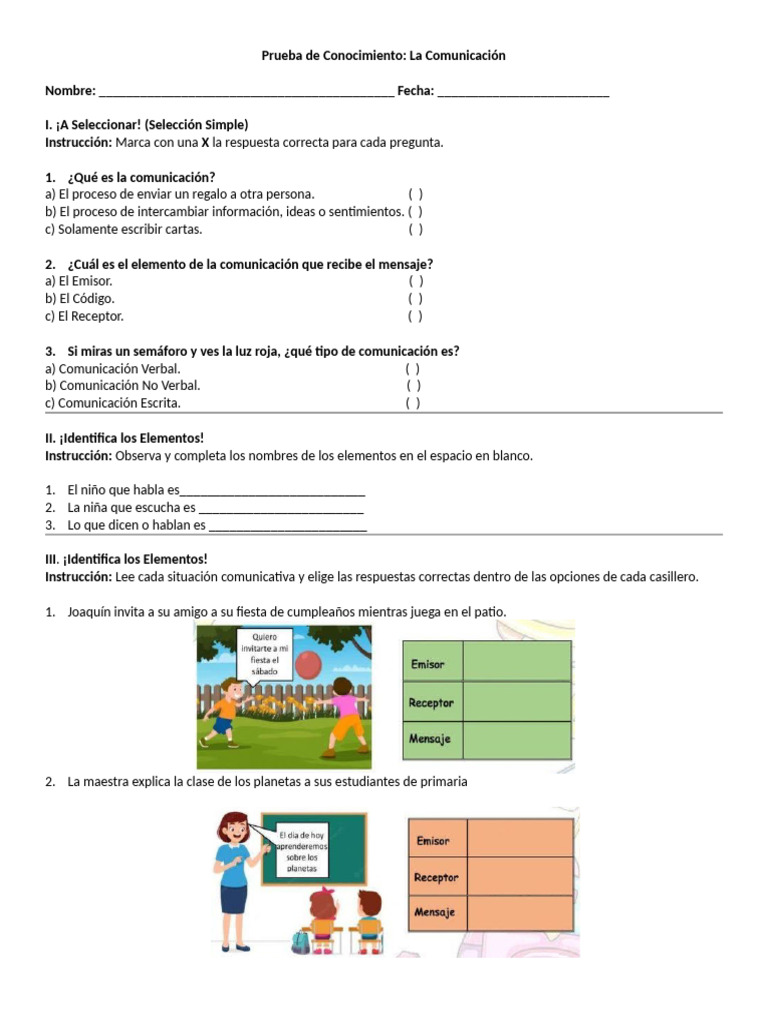 Prueba de Conocimiento | PDF