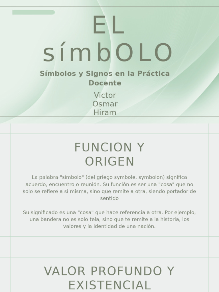 Función y Origen de los Símbolos | PDF | Los símbolos | Existencia
