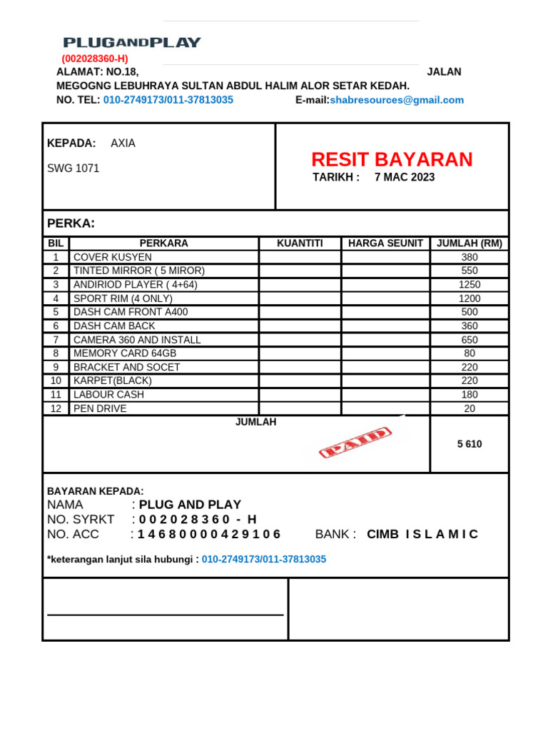 310775957 Contoh Resit Pembelian | PDF