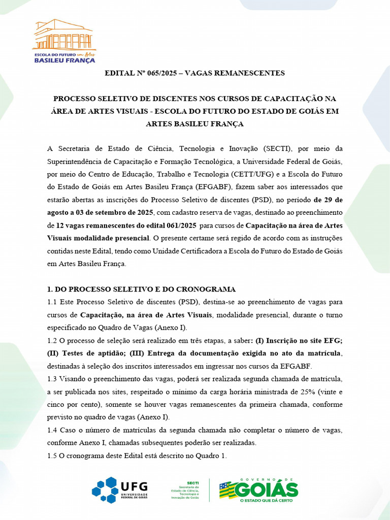 EDITAL-065_2025 | PDF