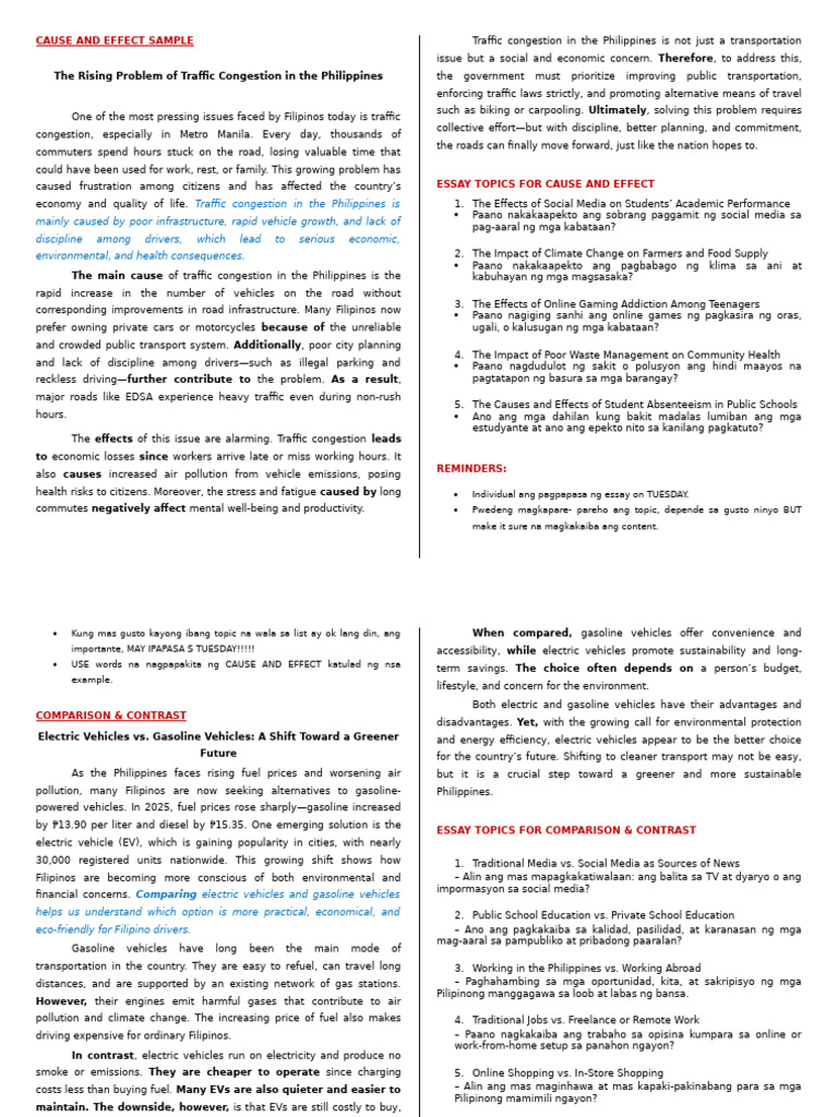 Sample Ng Exposition | PDF | Traffic Congestion | Electric Vehicle
