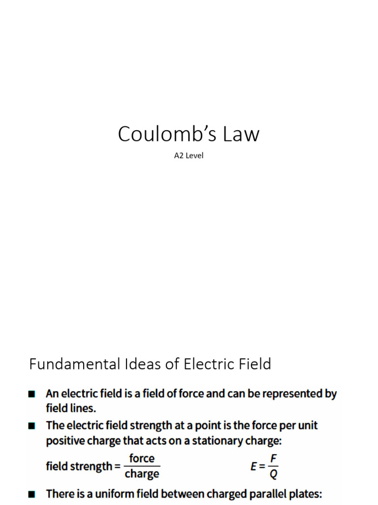 Understanding Coulomb's Law and Electric Potential | PDF