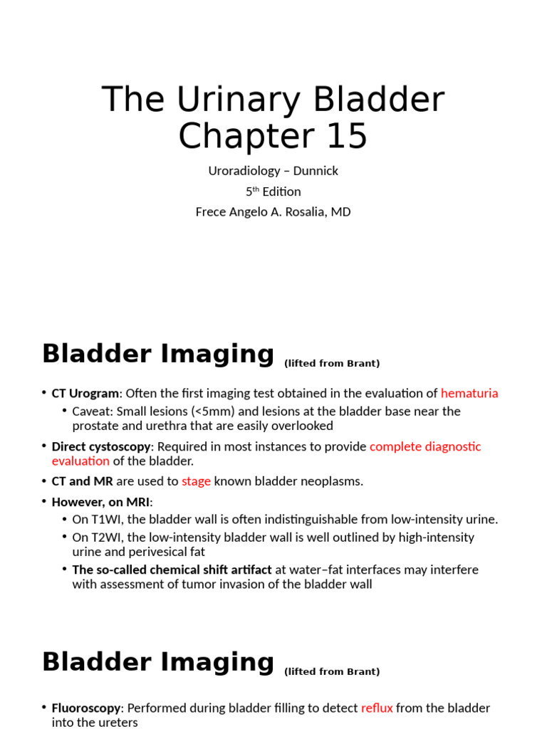 Chap 15 Dunnick Urorad - Bladder | PDF | Urinary Tract Infection ...