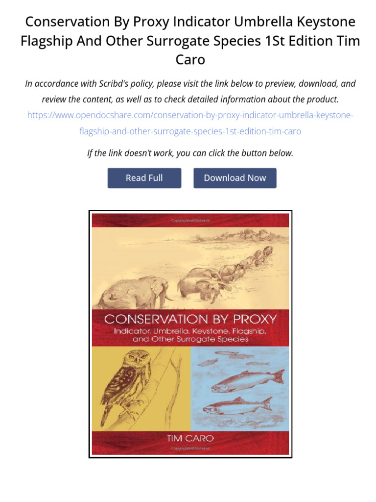 Conservation By Proxy Indicator Umbrella Keystone Flagship And Other ...