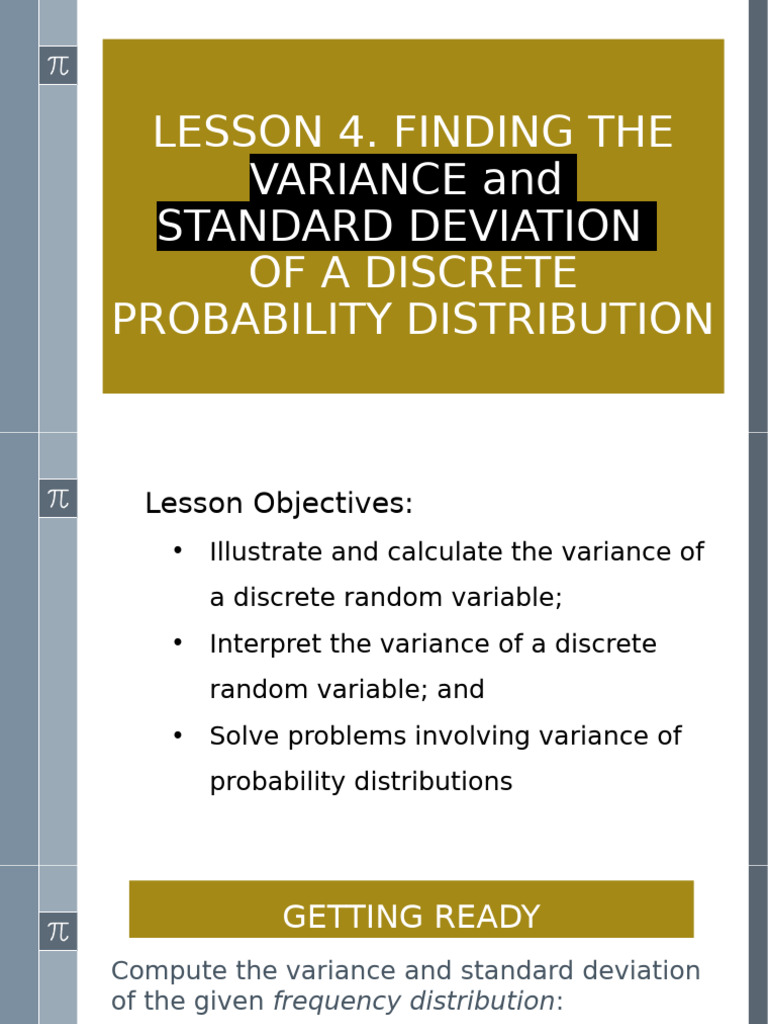 PROBABILITY-DISTRIBUTIONS-part-4 | PDF | Variance | Standard Deviation
