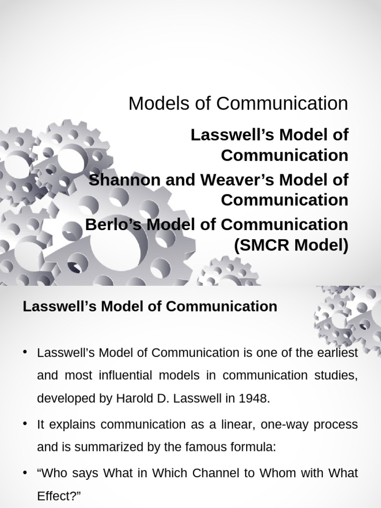 Communication Models Overview | PDF | Communication | Learning