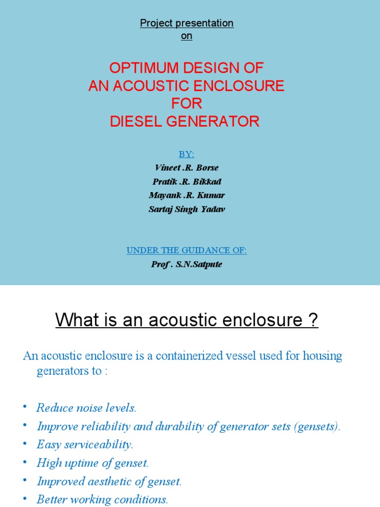Optimal Acoustic Enclosure Design for DG Sets | PDF | Column | Strength ...