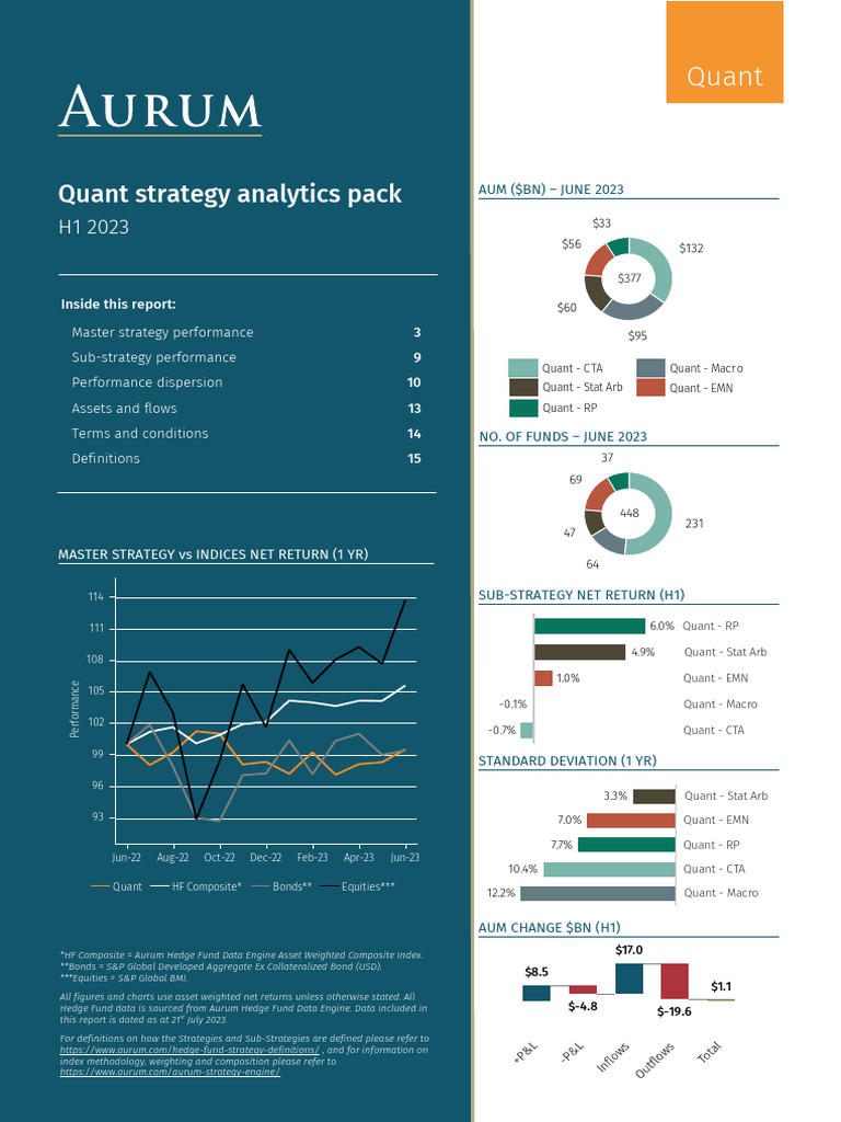 Quant Hedge Fund Performance Report H1 2023 | PDF | Beta (Finance ...