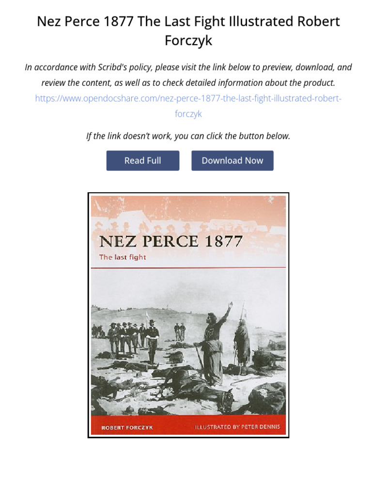 Nez Perce 1877 The Last Fight Illustrated Robert Forczyk | PDF ...