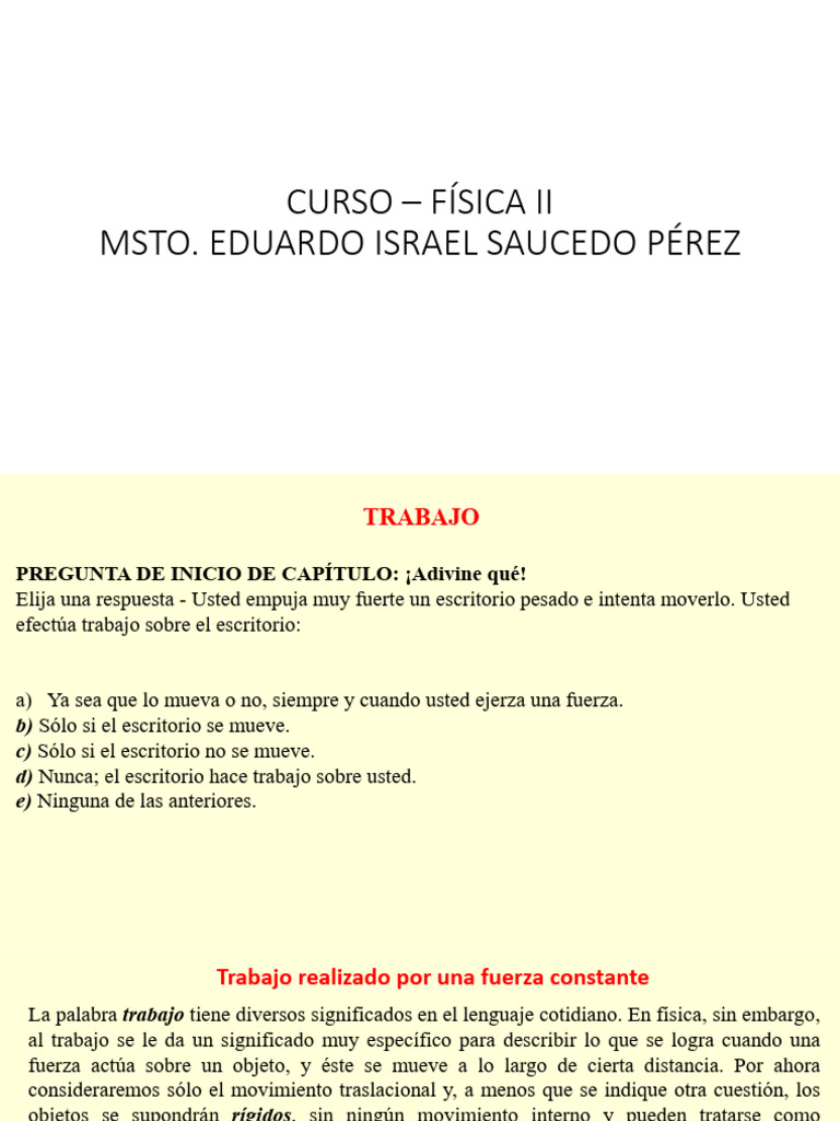 Curso Física II - LUX [Autoguardado] - 22 enero VB | PDF | Fricción ...