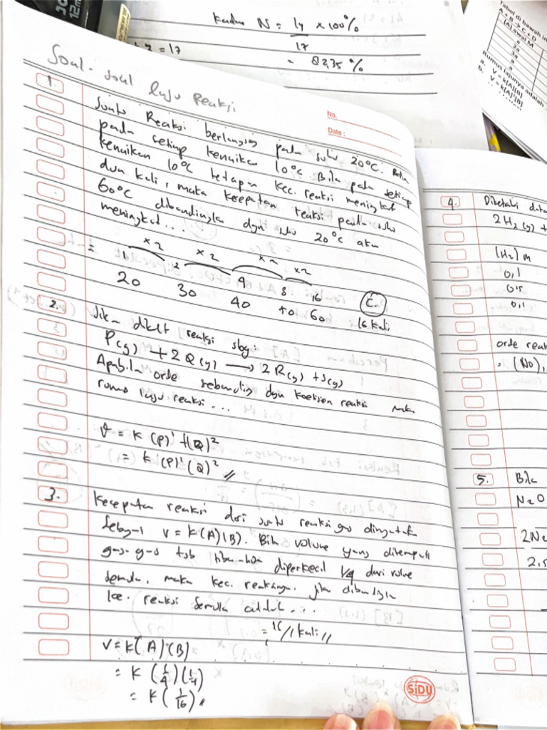 tugas laju reaksi | PDF