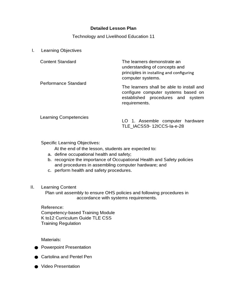 OHS in Computer Hardware Assembly | PDF | Occupational Safety And ...