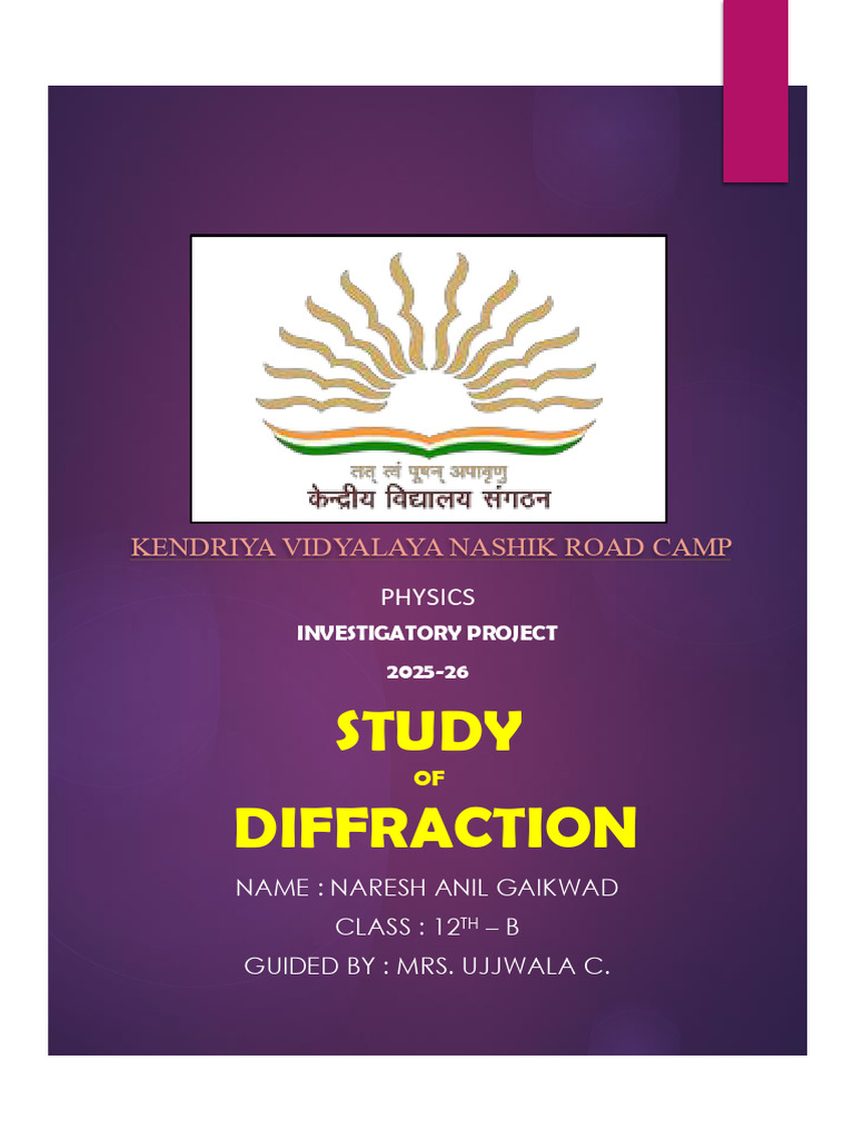 Study of Light Diffraction Patterns | PDF | Diffraction | Wavelength