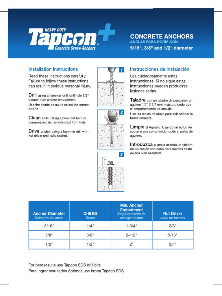 Tapcon Plus Installation | PDF