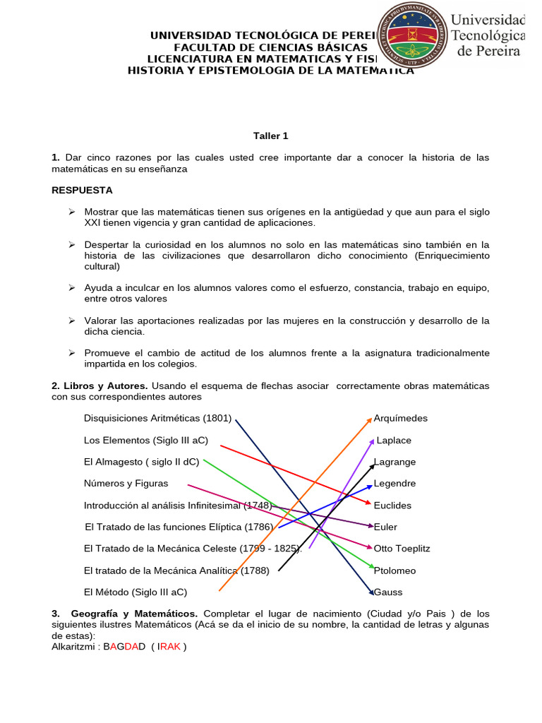 Taller 1 | PDF | Babilonia | Matemáticas
