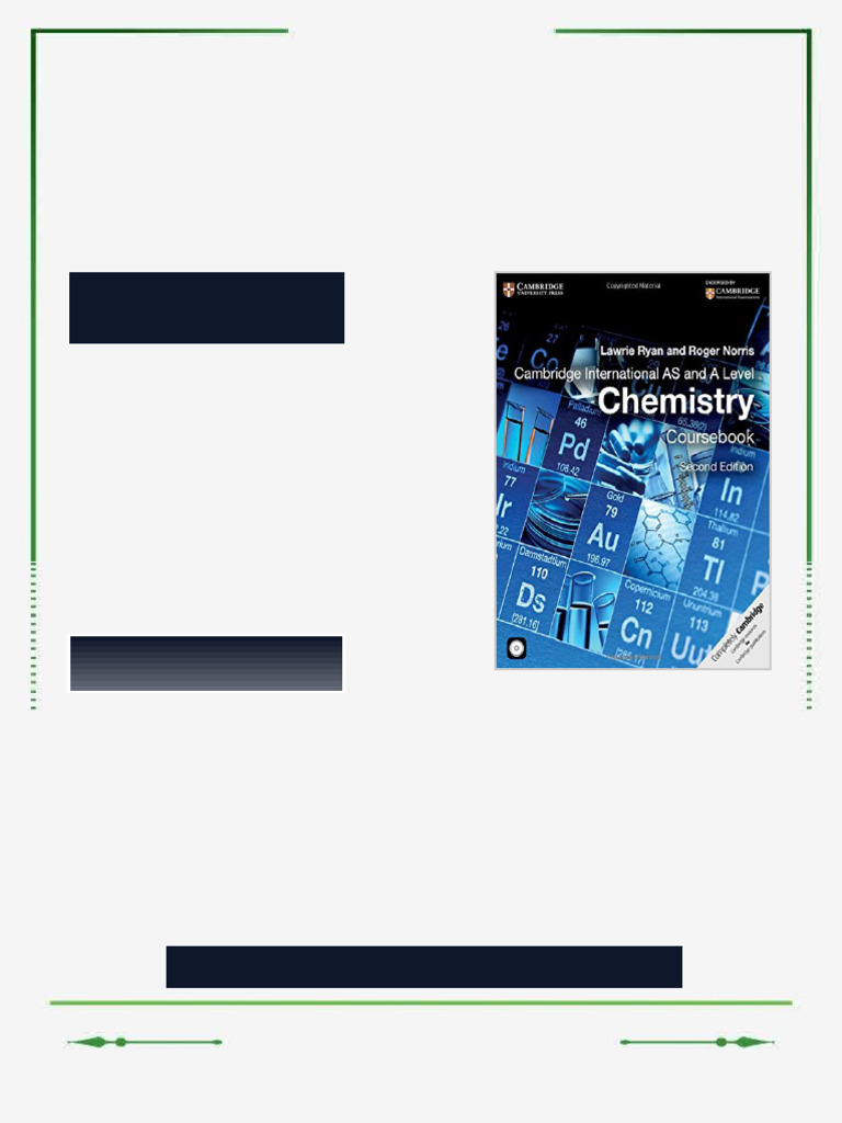 Cambridge International AS and A Level Chemistry Coursebook Lawrie Ryan ...
