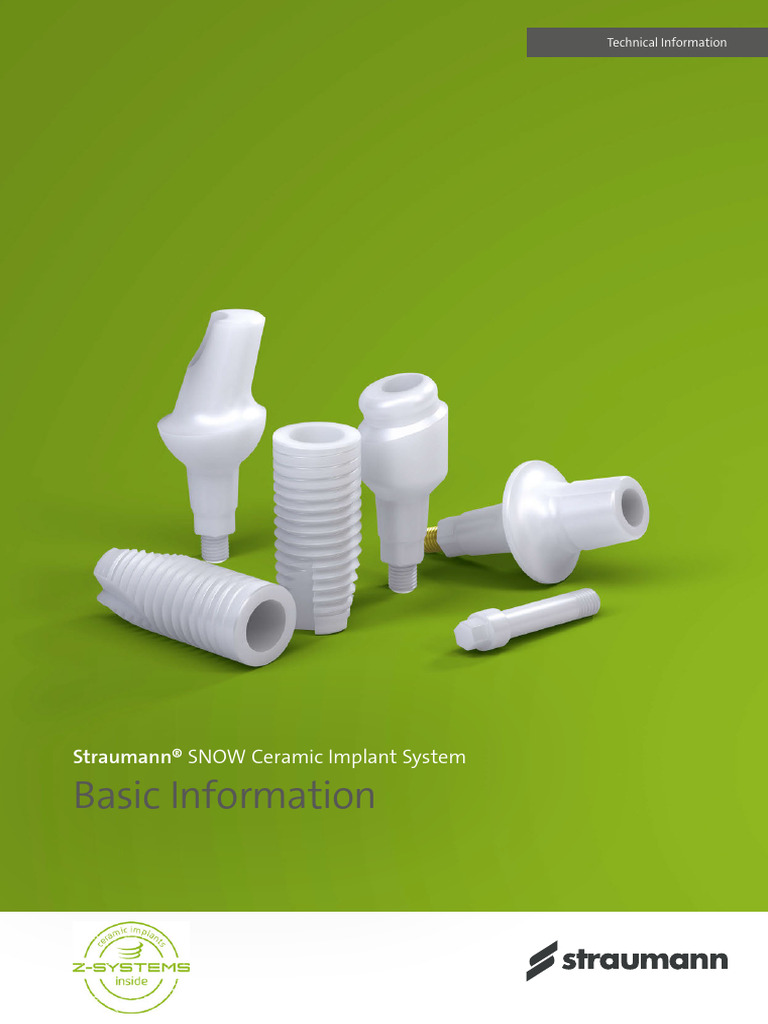 450.016 Straumann Snow Catalog - Ceramic Implants | PDF | Dental ...