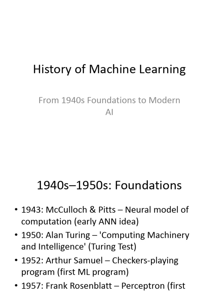 History of Machine Learning | PDF