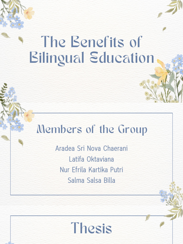 The Benefits of Bilingual Education - 20250122 - 175621 - 0000 | PDF
