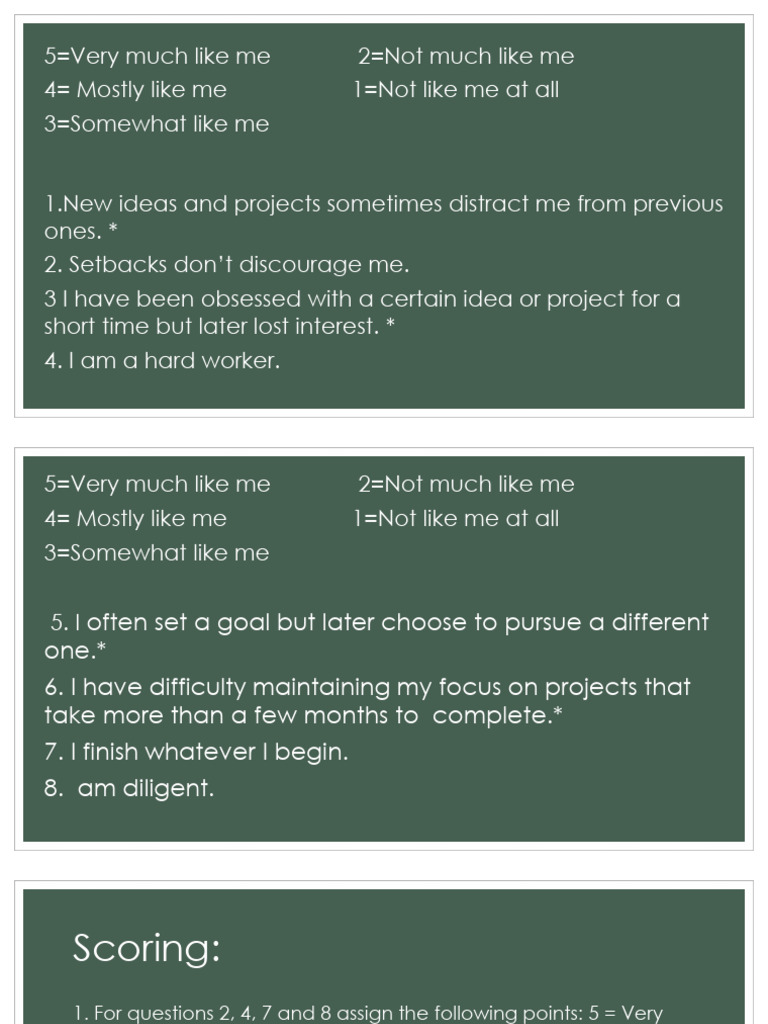 Managing The Self - Grit and The Growth Mindset | PDF | Grit ...