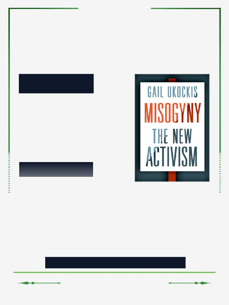 Misogyny: The New activism Gail Ukockis ebook 2026 chapter edition ...