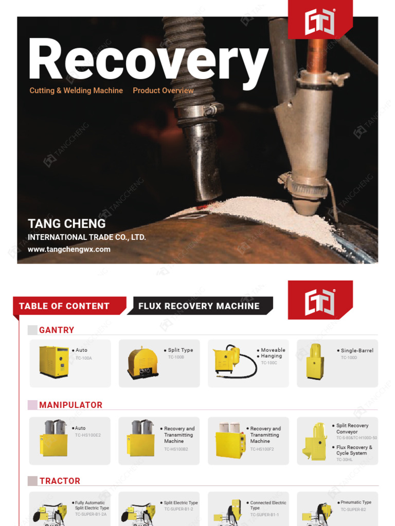 Flux Recovery Machines Overview | PDF | Welding | Construction