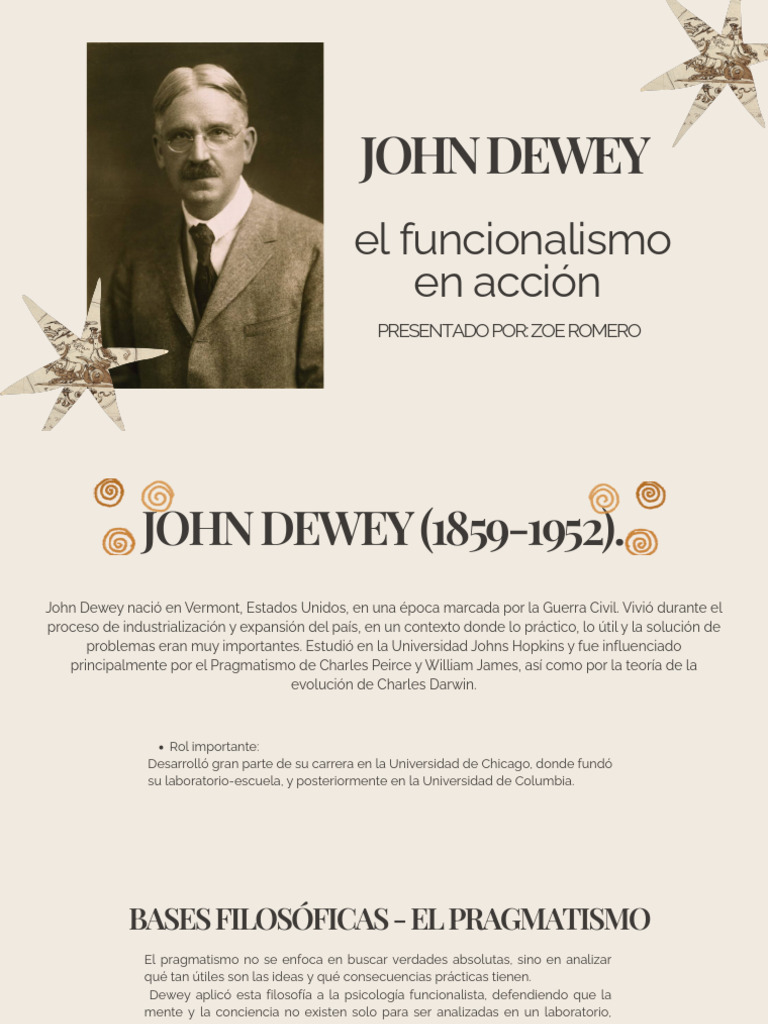 Jonh Dewey Presentacion | PDF | John Dewey | Pragmatismo