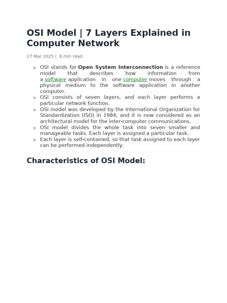 osi.pdf | PDF | Internet Protocols | Osi Model