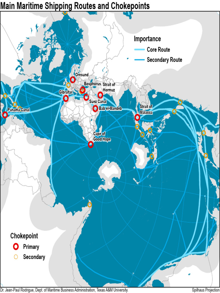 Key Maritime Routes and Chokepoints | PDF