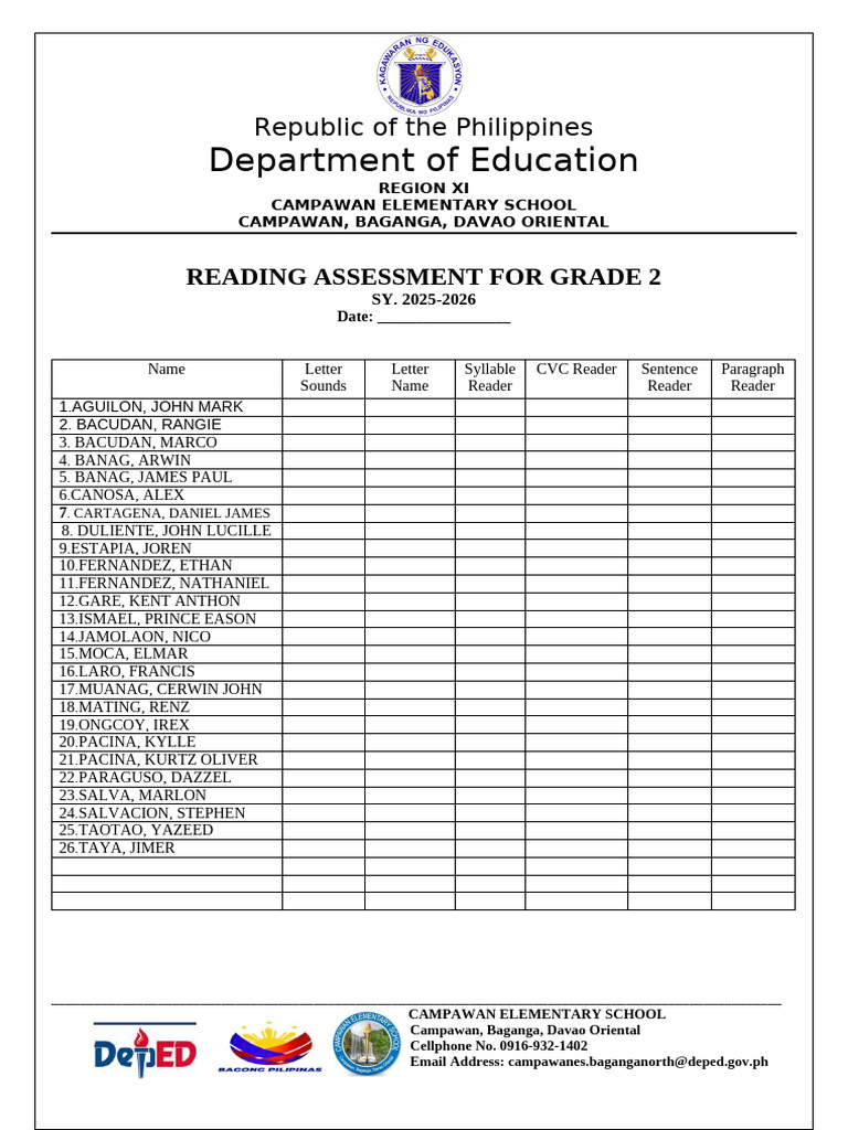 Reading Assessment BLANK | PDF | Chess Openings | Chess