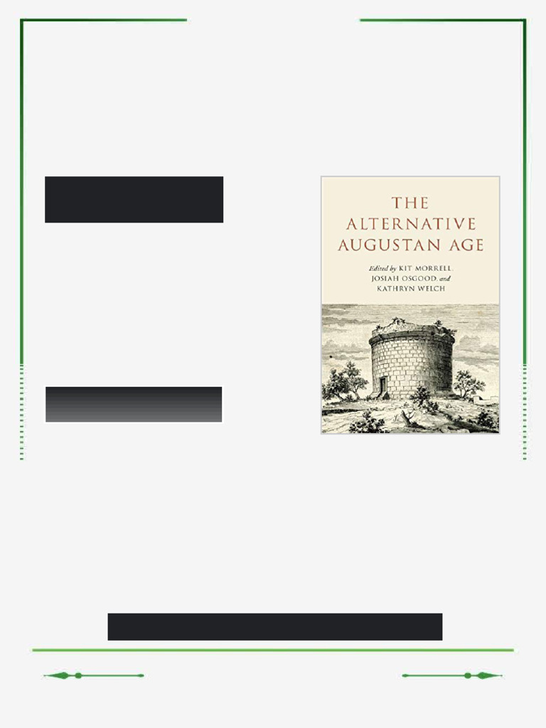 The Alternative Augustan Age 1st Edition Kit Morrell Ebook Ready To ...
