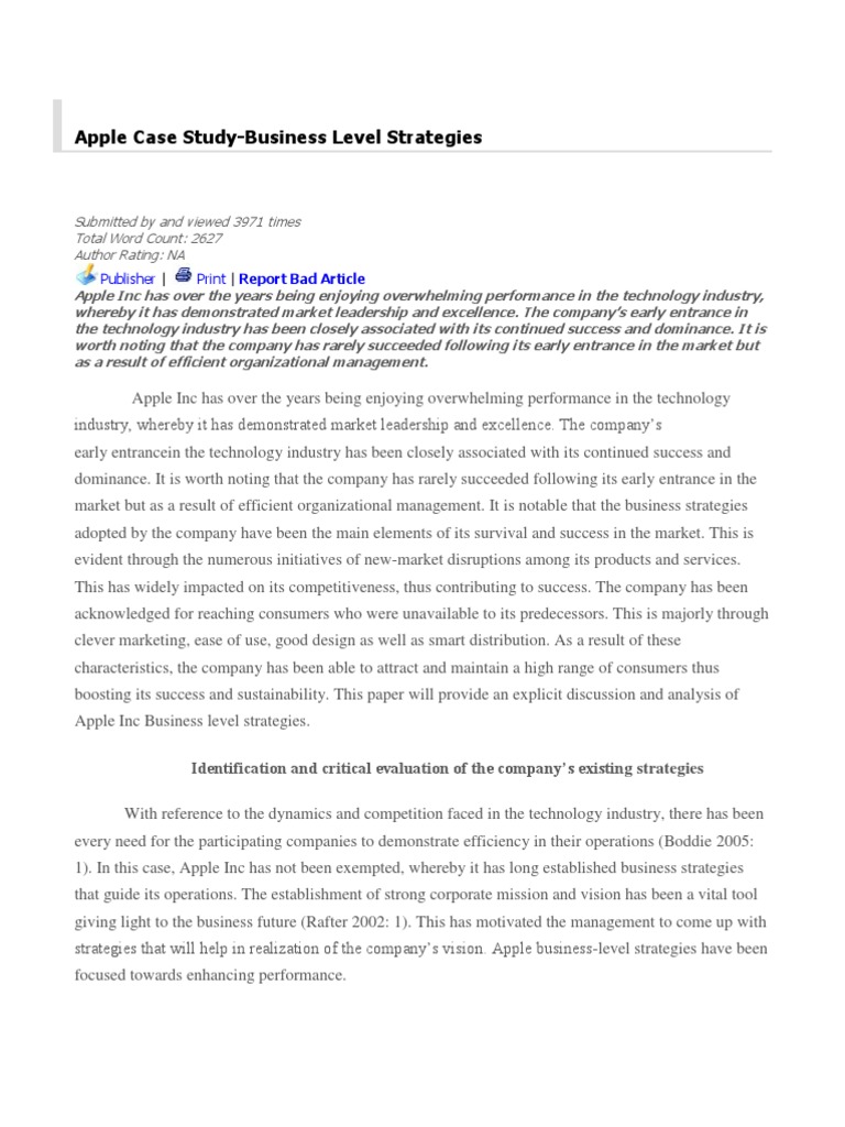 Apple Inc Strategy | Competitiveness | Strategic Management