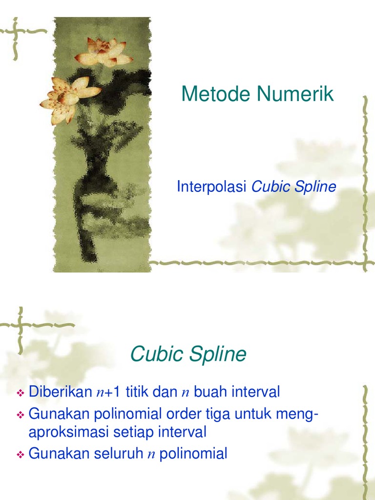 Interpolasi Cubic Spline | PDF | Sains & Matematika
