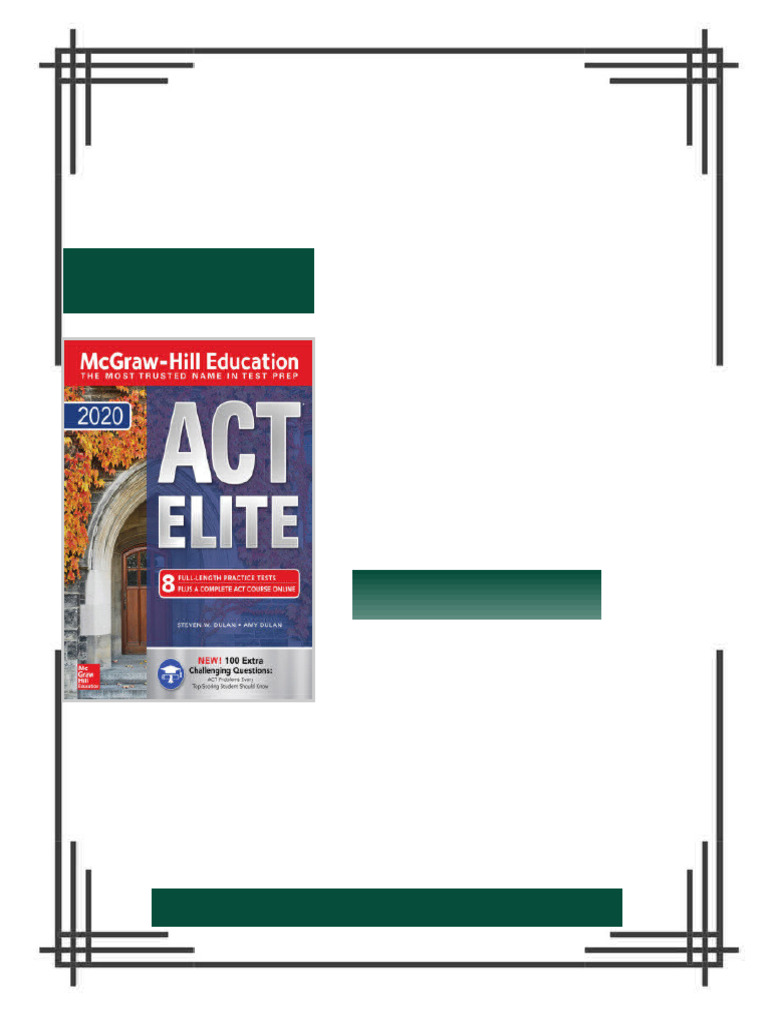 ACT ELITE 2020th Edition Aykhan Quliyev eBook 2026 full pdf | PDF | Act ...