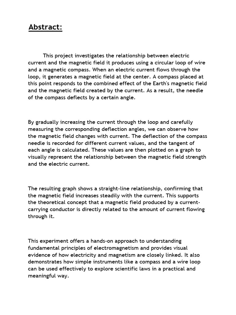 Measuring Magnetic Field Strength Using A Current Loop and Compass ...