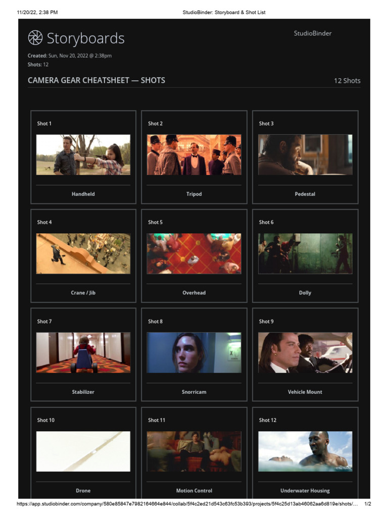 StudioBinder - Storyboard & Shot List 5 | PDF