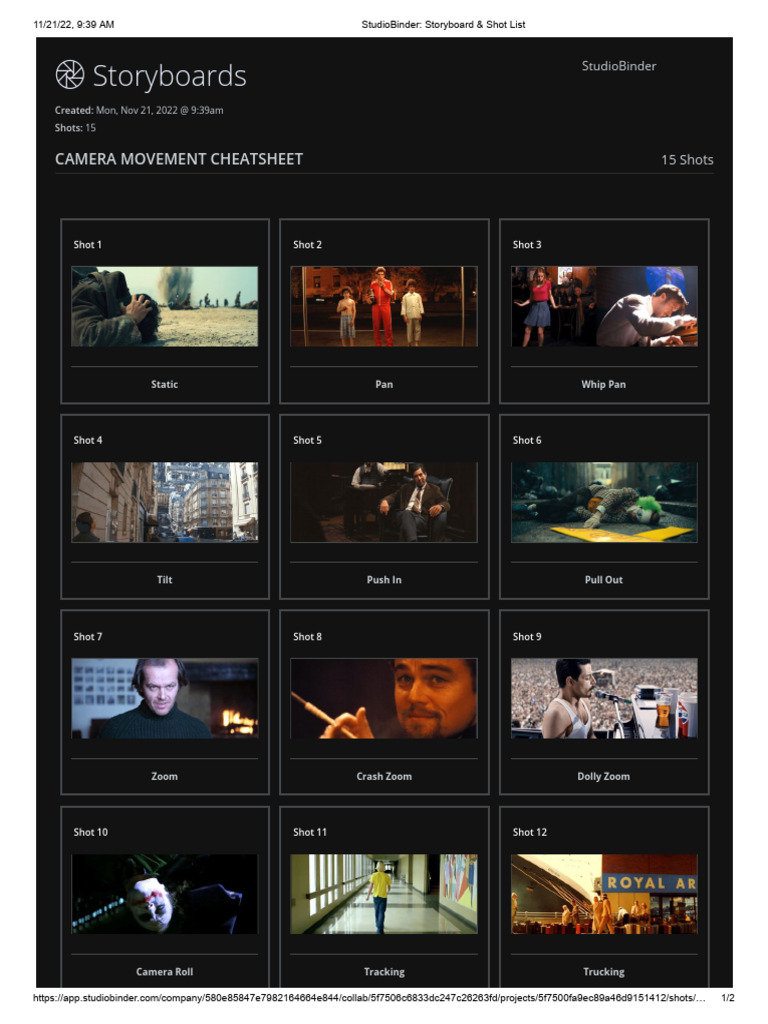 StudioBinder - Storyboard & Shot List 6 | PDF