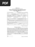 Sample Form 15G for PF Withdrawal | PDF