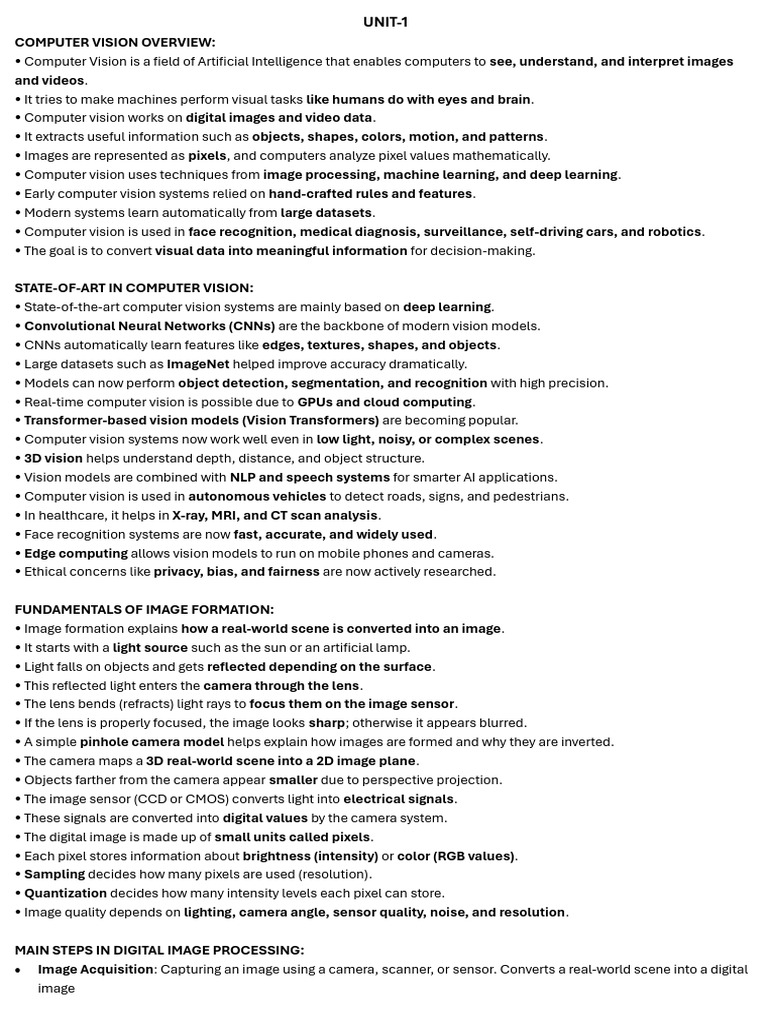 Computer Vision Fundamentals and Techniques | PDF | Image Segmentation ...