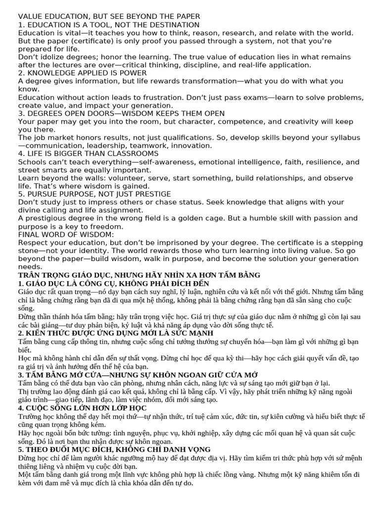 Value Education | PDF