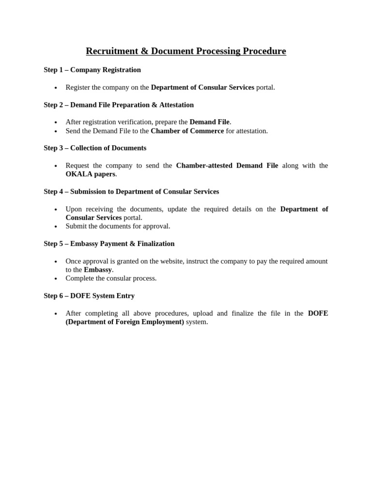 Recruitment Document Processing Guide | PDF