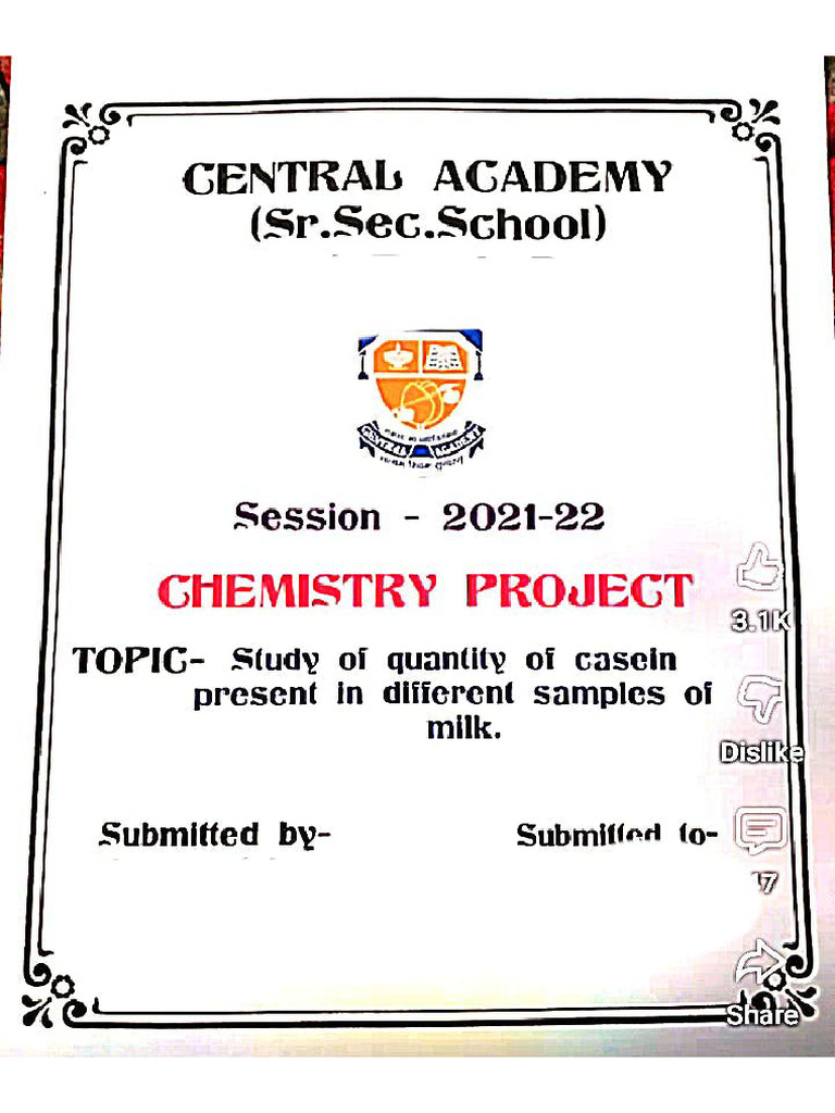 Chemistry Project 2025-26 | PDF