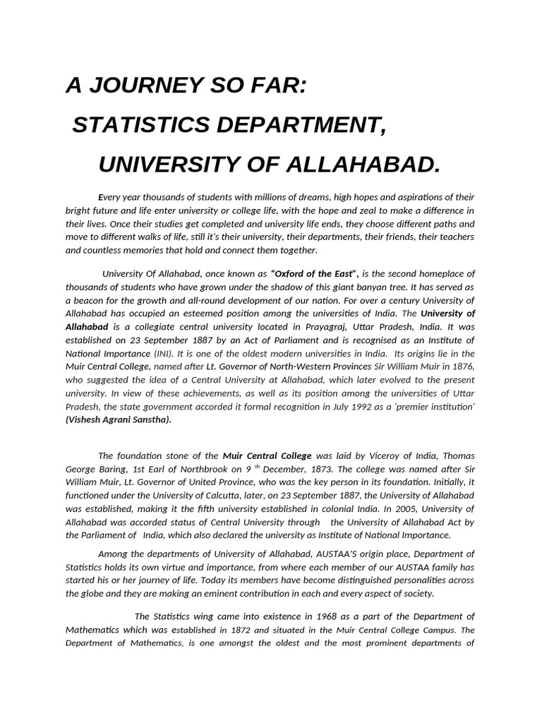 Last Copy of Journey of Statistics | PDF | Science
