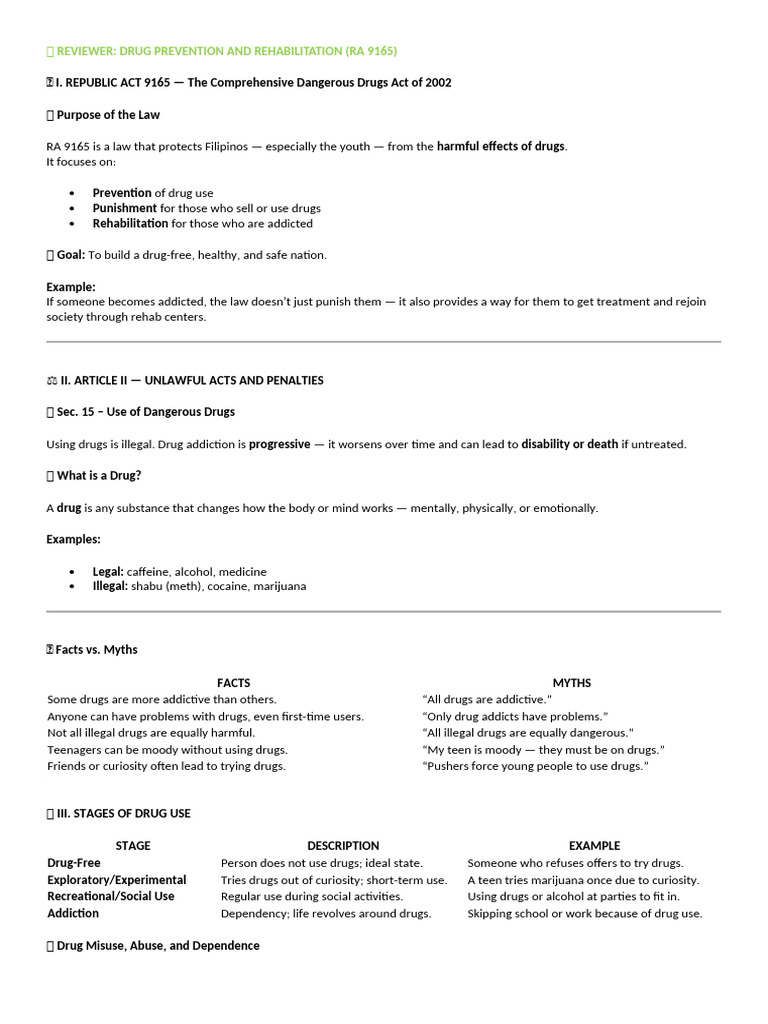 Drug Prevention and Rehabilitation Guide | PDF | Substance Abuse | Drugs