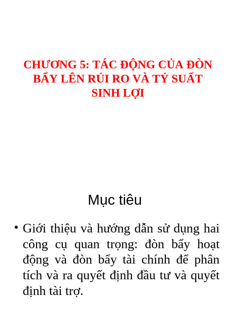 CHƯƠNG 5_ TAC DONG CUA DON BAY LEN RUI RO VA TY SUAT SINH LOI 1 | PDF
