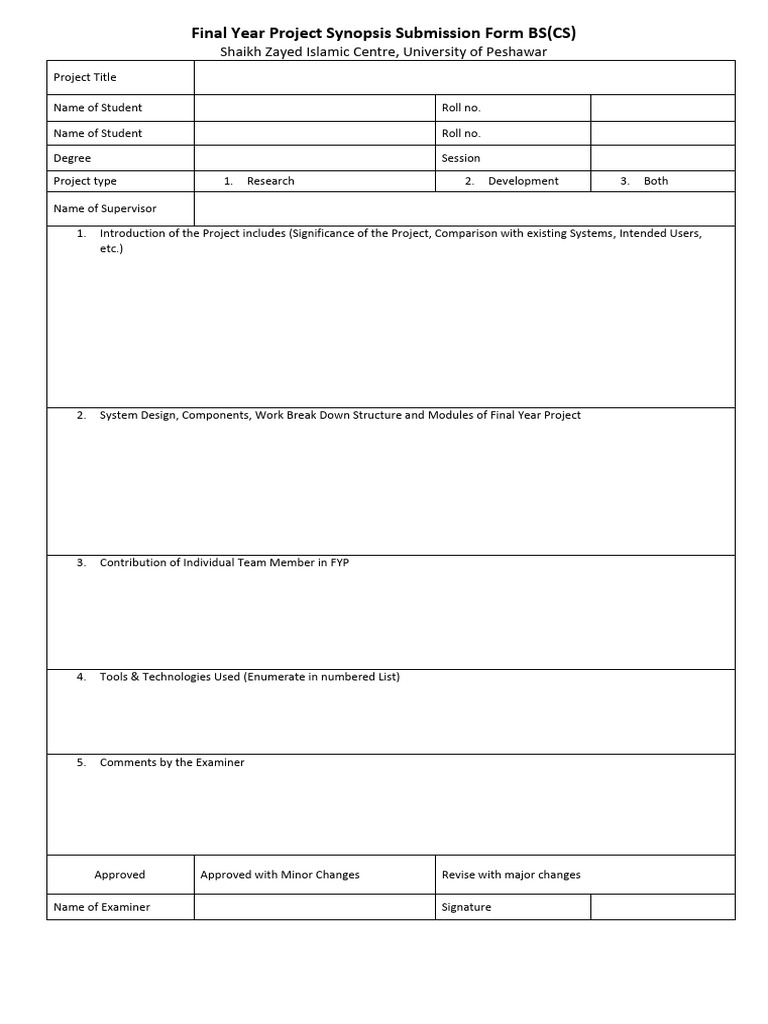 FYP Proposal Proforma | PDF