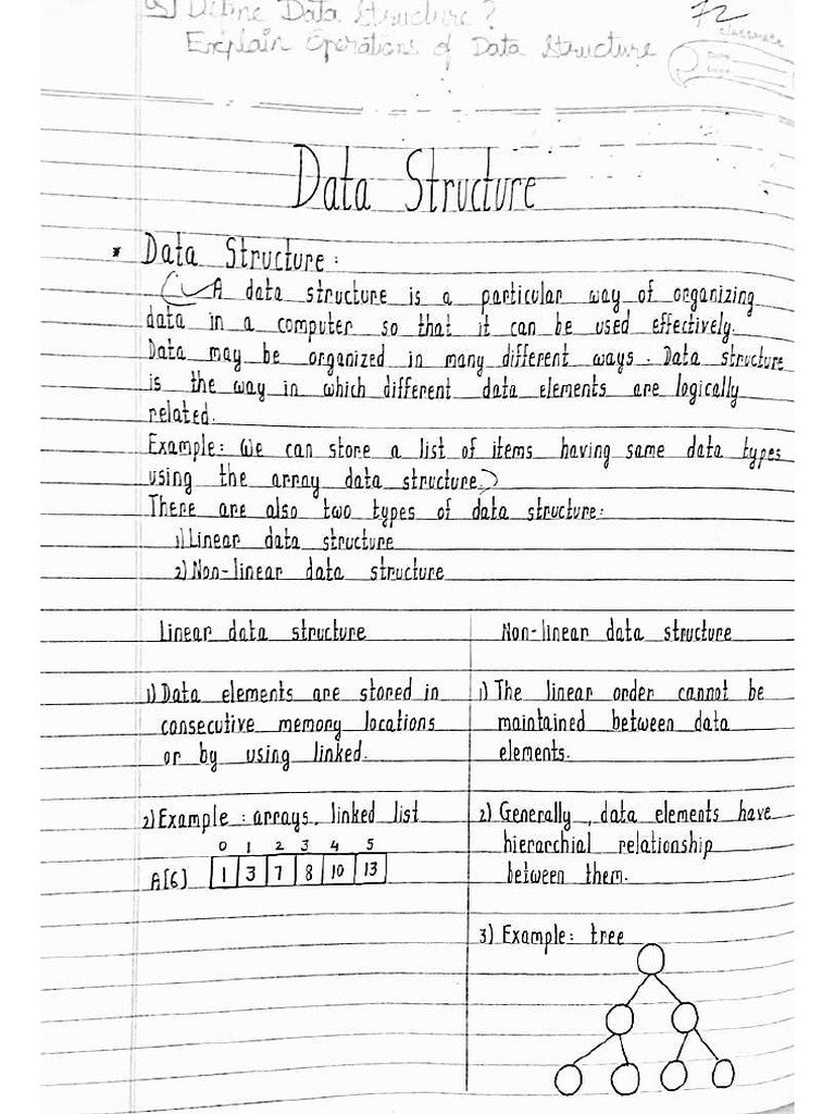 Data Structure Notes | PDF