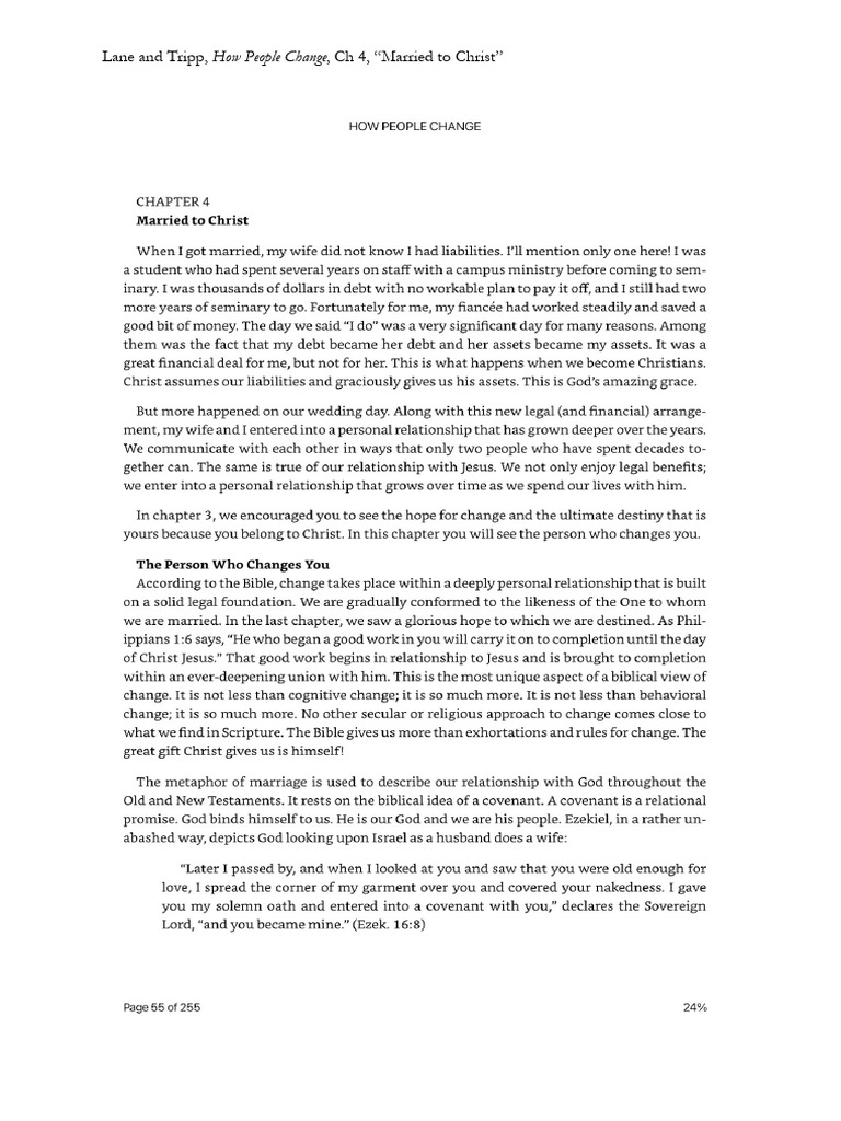 11. Lane and Tripp Chapter 4 (Maried to Christ) (1) | PDF