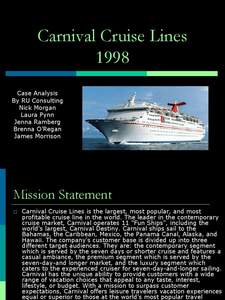 Carnival Cruise Lines Overview and Strategy | PDF | Cruise Ship ...